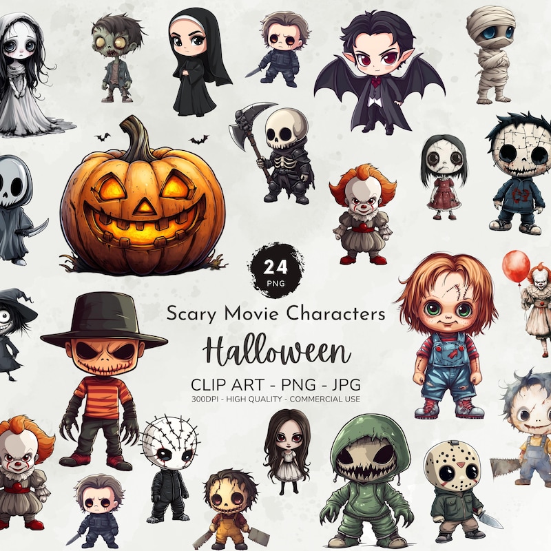 Horror Clipart - Etsy