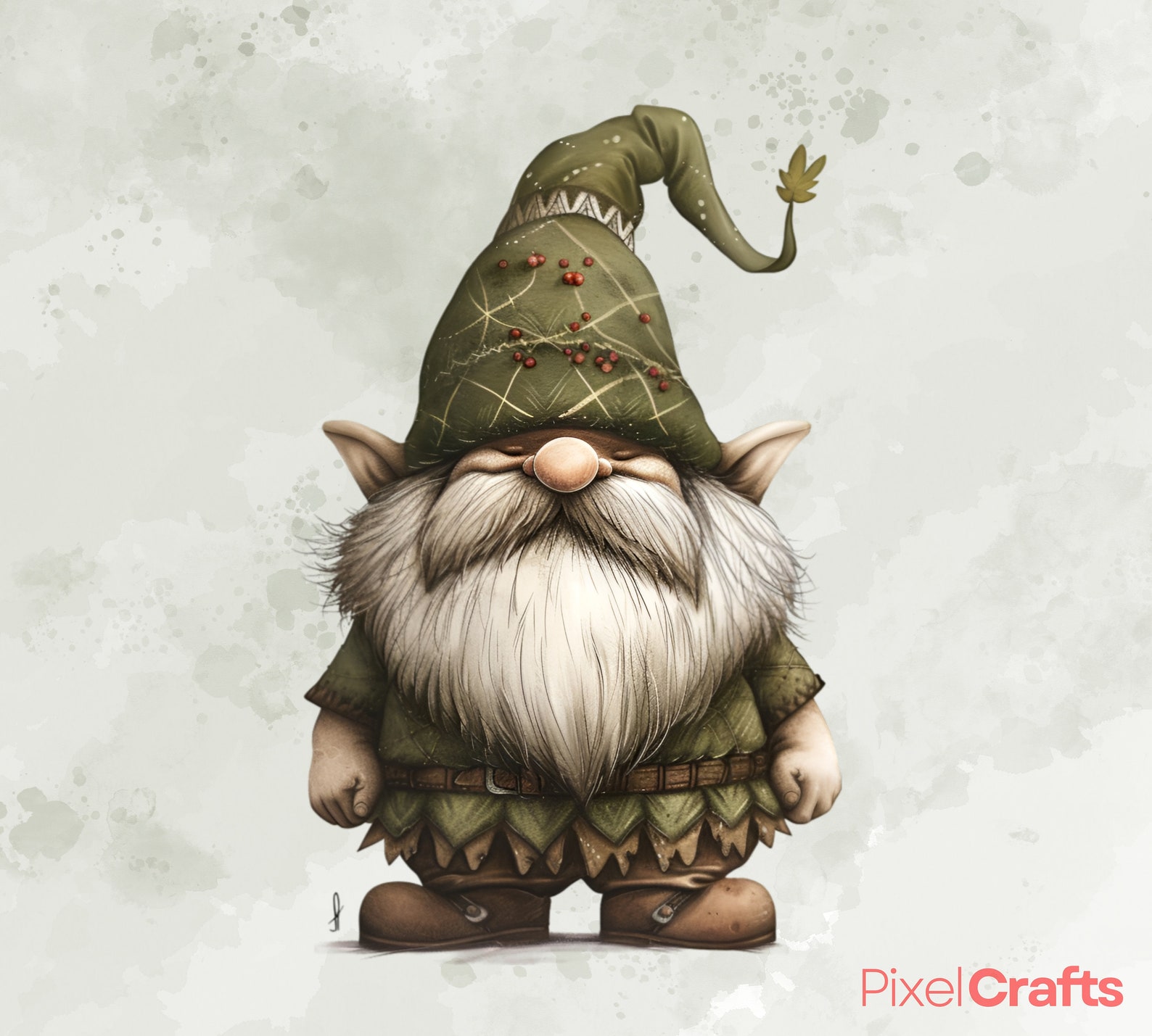 Watercolor Gnome Clipart, Whimsical Gnome Clipart Bundle, Cute Gnome ...