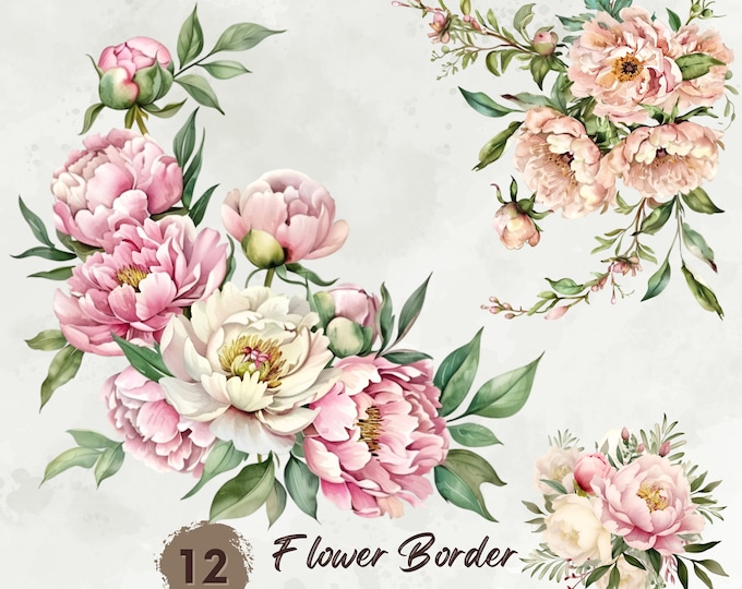 Swing in Pink Tree Clipart Bundle, Floral Swing, Blossom Trees ...