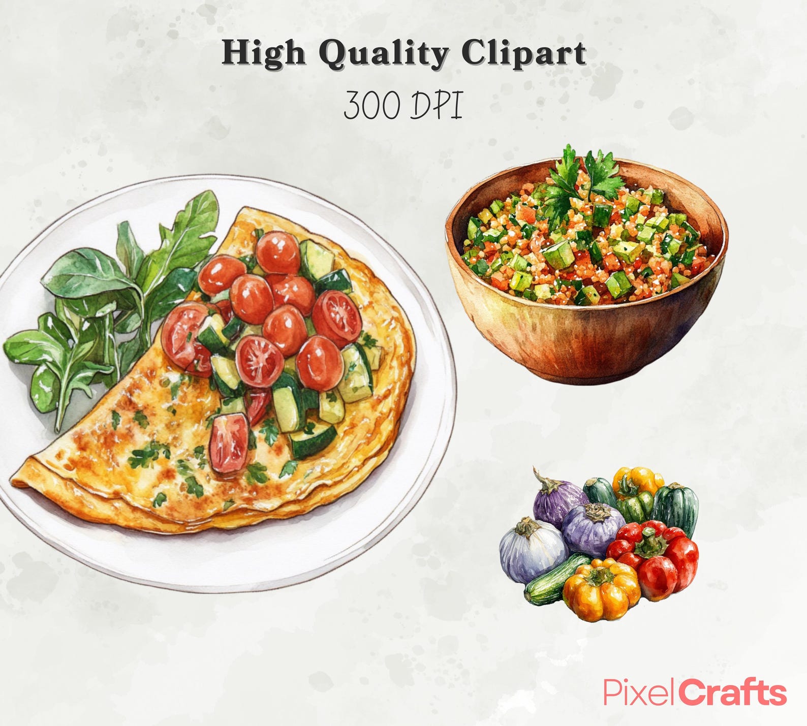 Dinner Clipart Bundle, Food Menu Clipart, Meal Graphics Png, Food Png ...