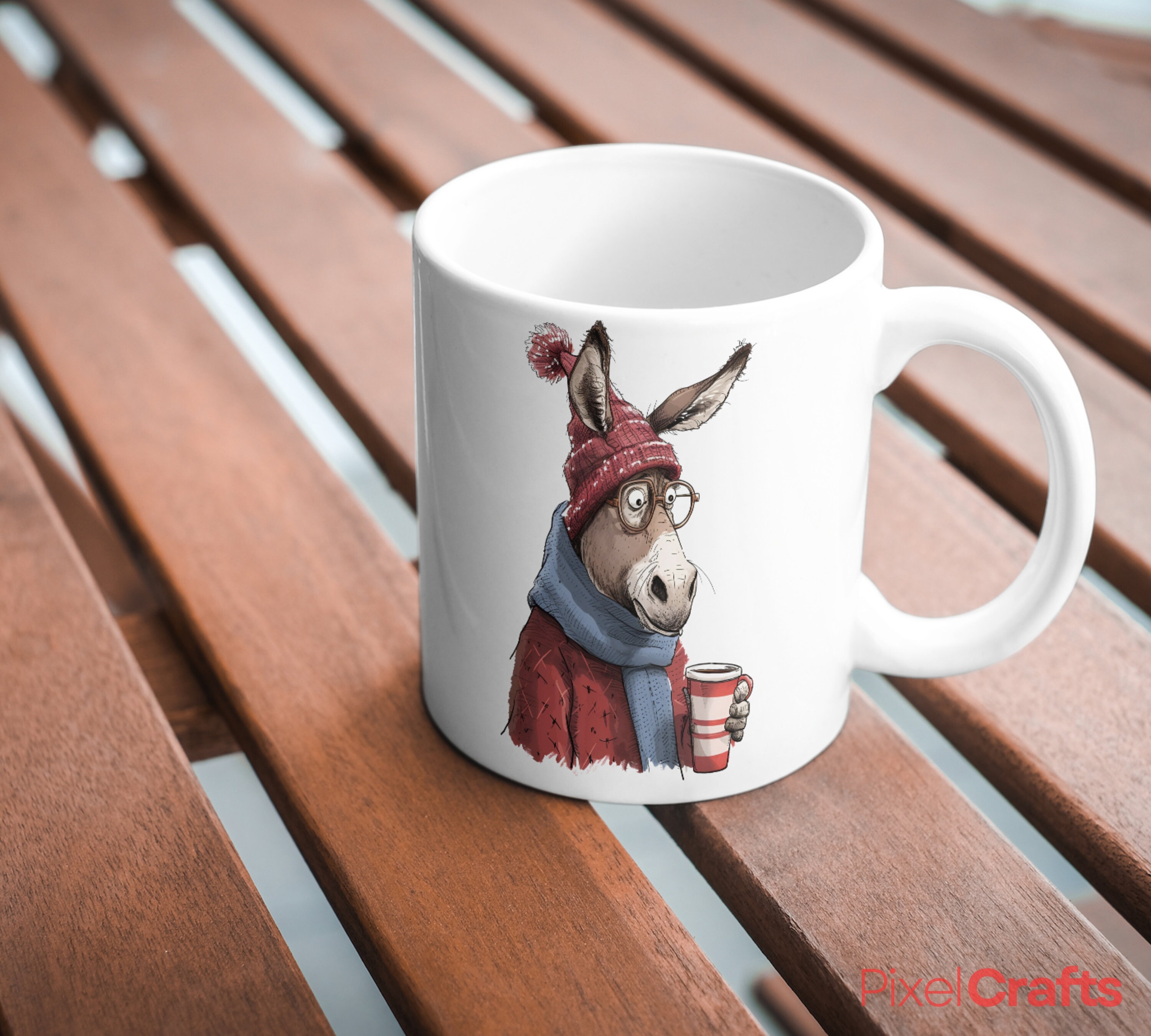 Watercolor Funny Farm Coffee Animals Clipart, Whimsical Farm Animals ...