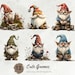 Watercolor Gnome Clipart, Whimsical Gnome Clipart Bundle, Cute Gnome ...
