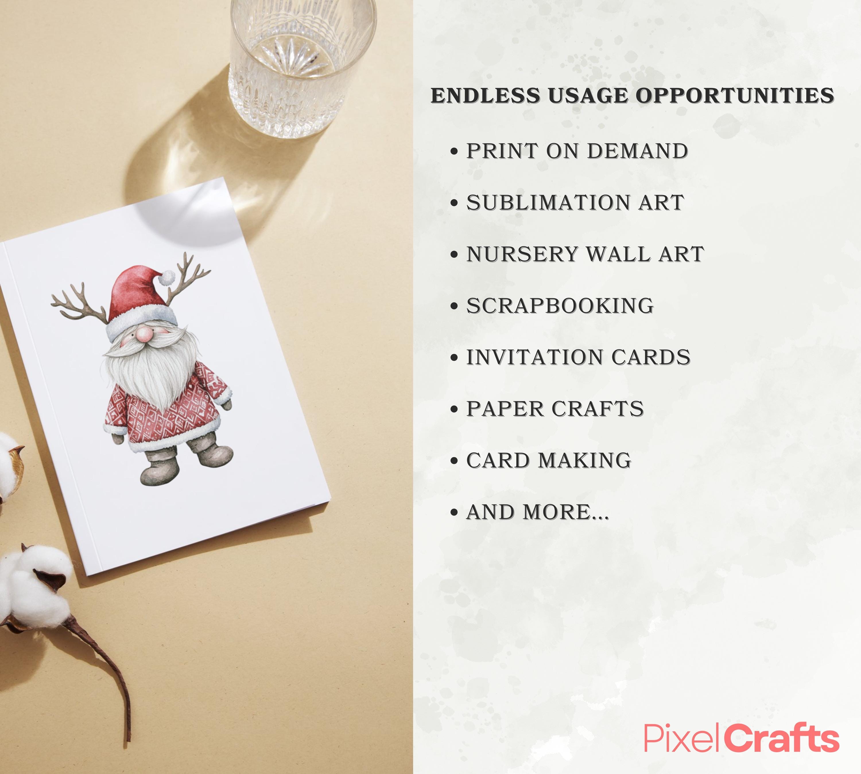 Christmas Gnome Clipart Bundle, Cute Gnome Png Graphics, Christmas ...