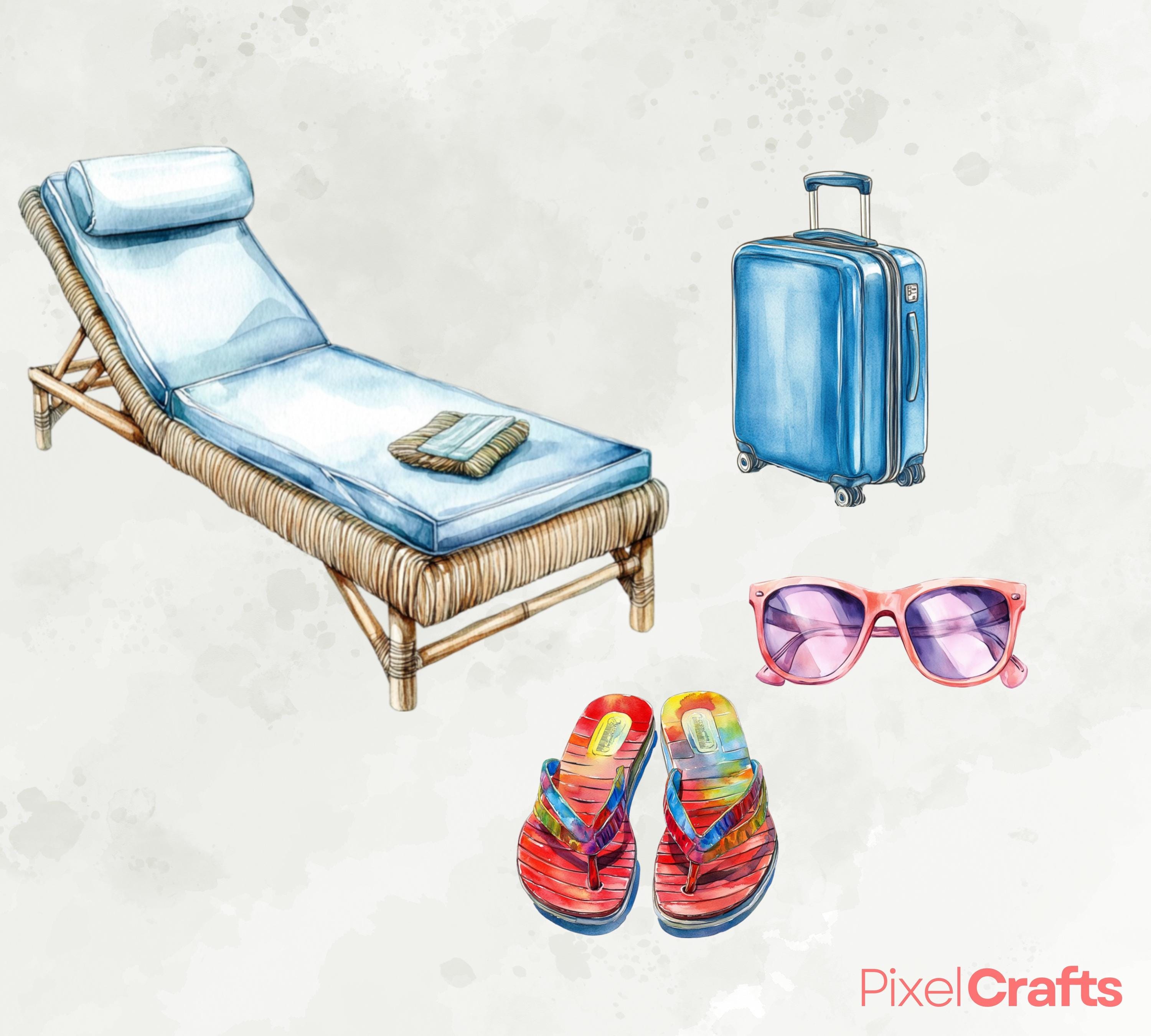 Travel Clipart Bundle, Travel Graphics, Summer Holiday Clipart, Camping ...