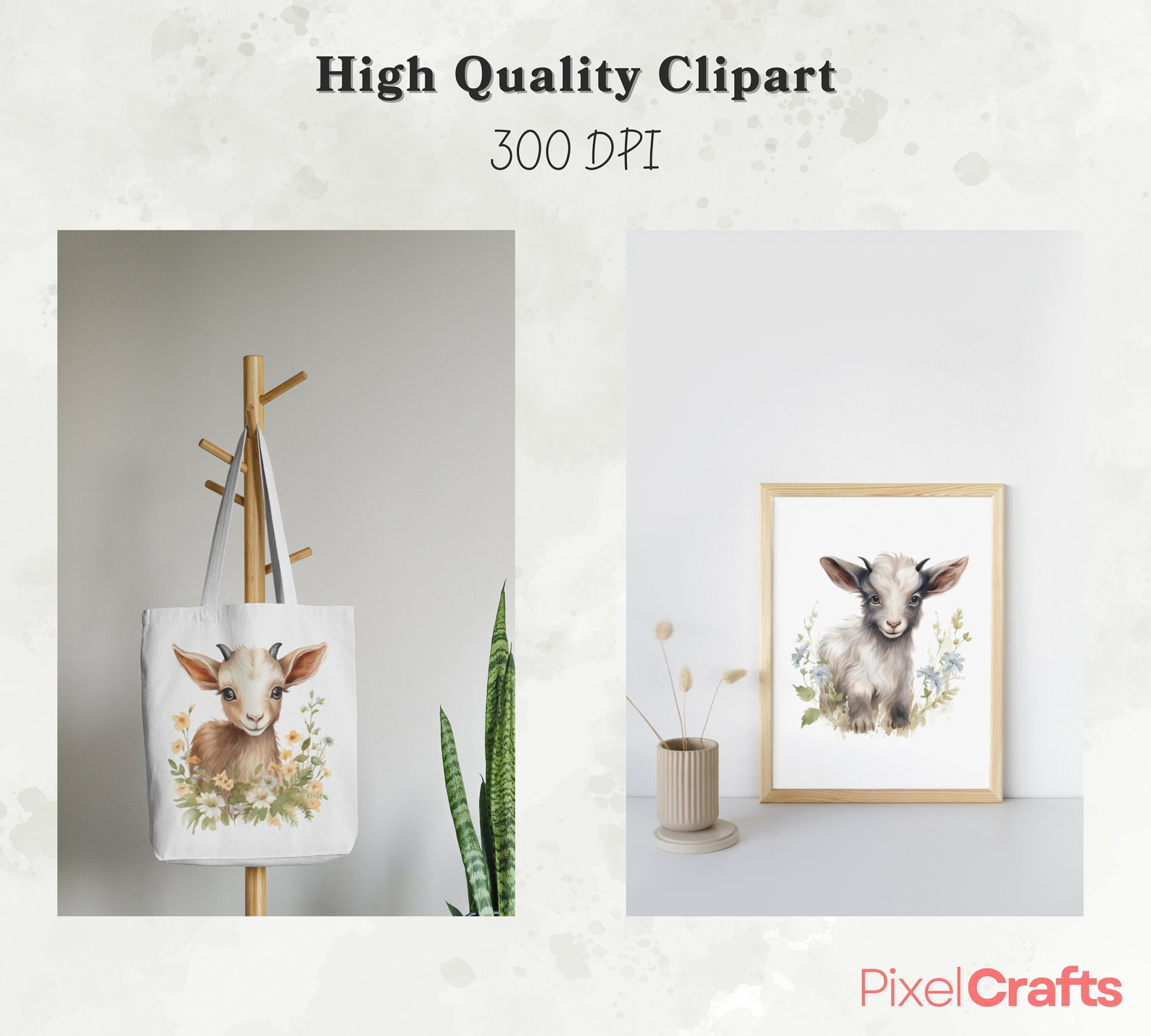 Watercolor Cute Goat Clipart, Funny Kid Goats Png, Farm Animals ...