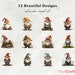 Watercolor Gnome Clipart, Whimsical Gnome Clipart Bundle, Cute Gnome ...