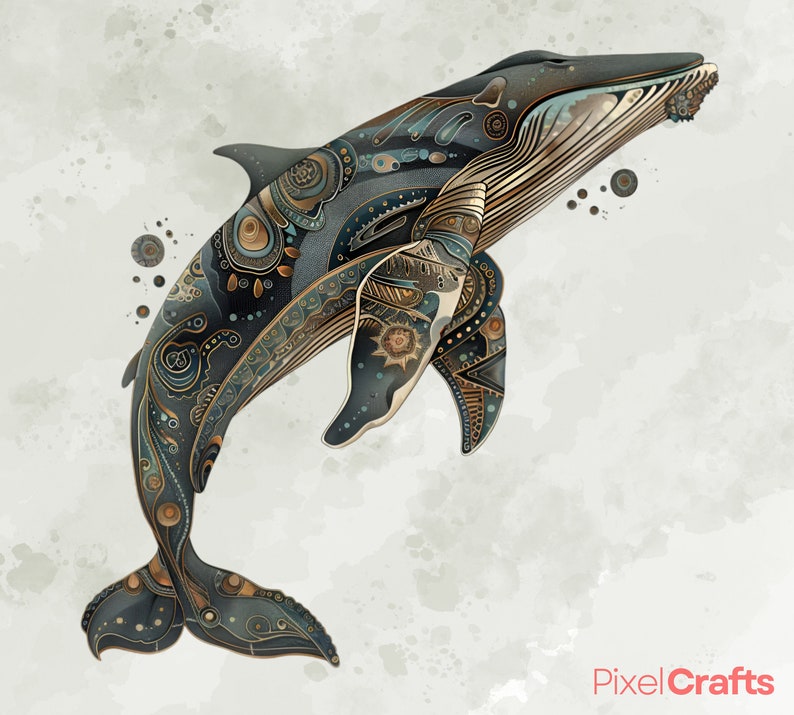 Whimsical Whale Clipart, Cartoon Whale Png, Whale Illustration ...