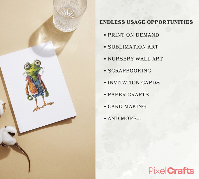 Watercolor Funny Frog Clipart, Whimsical Cute Frogs Clipart, Frog Png ...