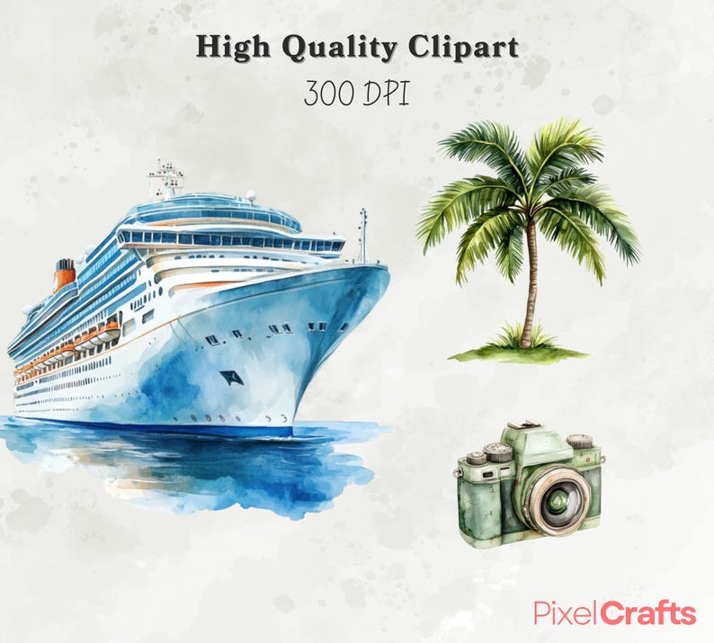 Travel Clipart Bundle, Travel Graphics, Summer Holiday Clipart, Camping ...