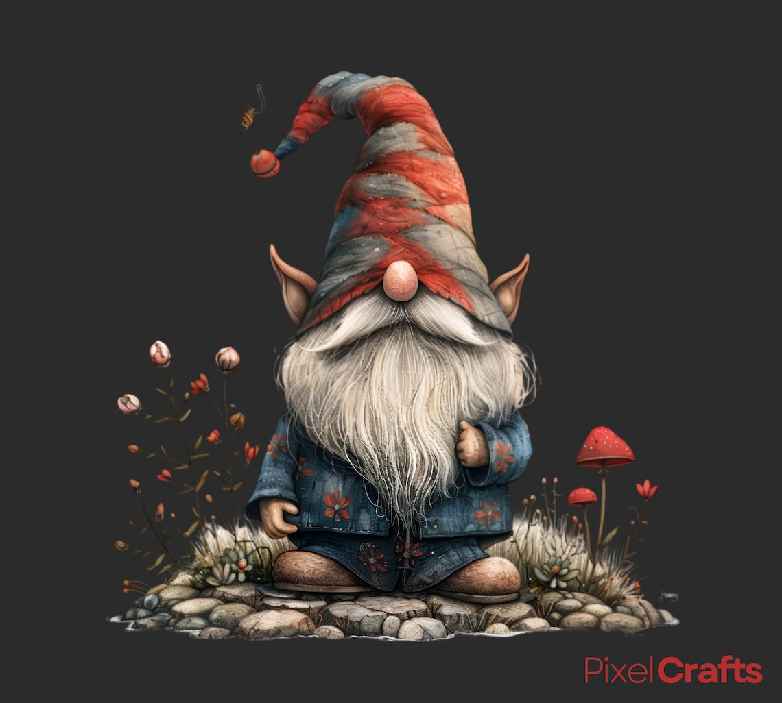 Watercolor Gnome Clipart, Whimsical Gnome Clipart Bundle, Cute Gnome ...