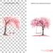 Swing in Pink Tree Clipart Bundle, Floral Swing, Blossom Trees ...
