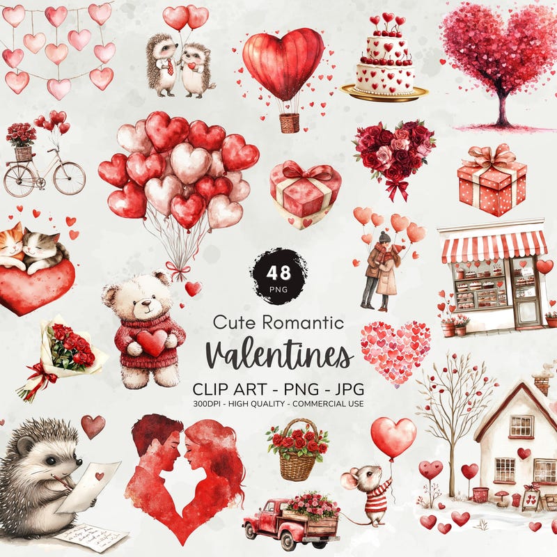 Valentine Party Clipart - Etsy
