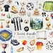 Soccer Clipart Bundle, Watercolor Football Clipart, Soccer Ball Clipart ...