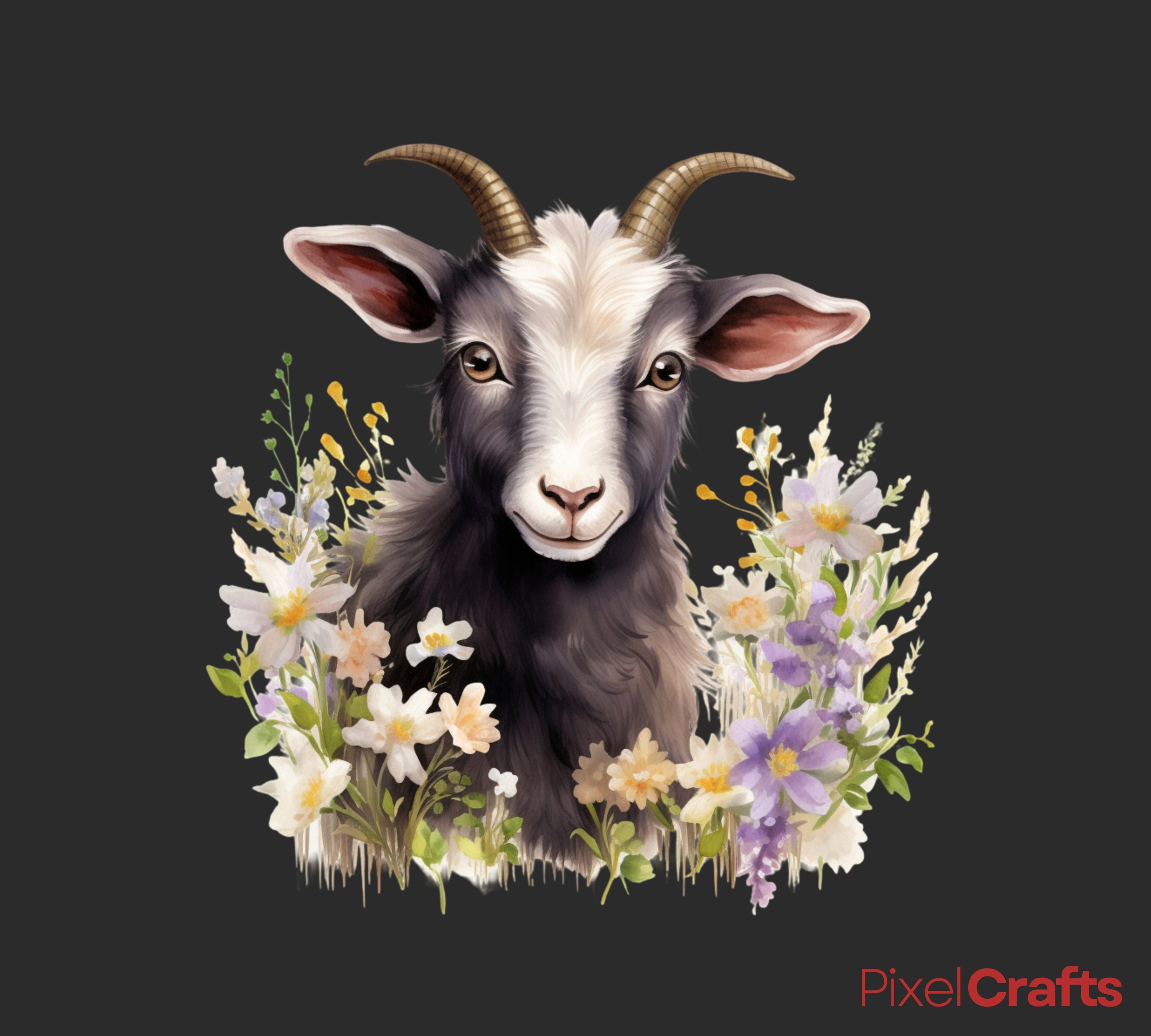 Watercolor Cute Goat Clipart, Funny Kid Goats Png, Farm Animals ...