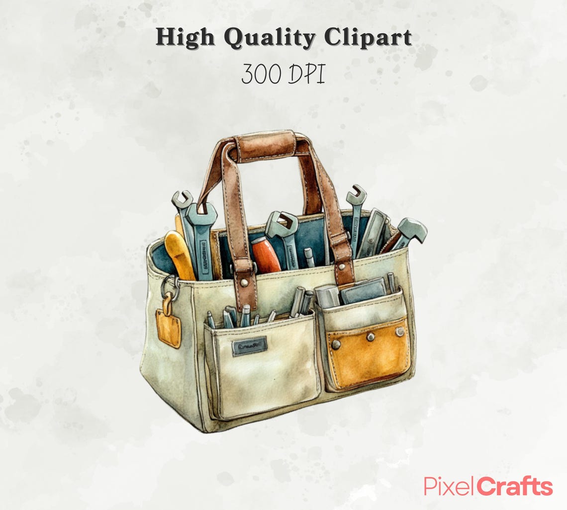 Repair Tools Clipart Bundle, Watercolor Hand Tool Png, Construction ...