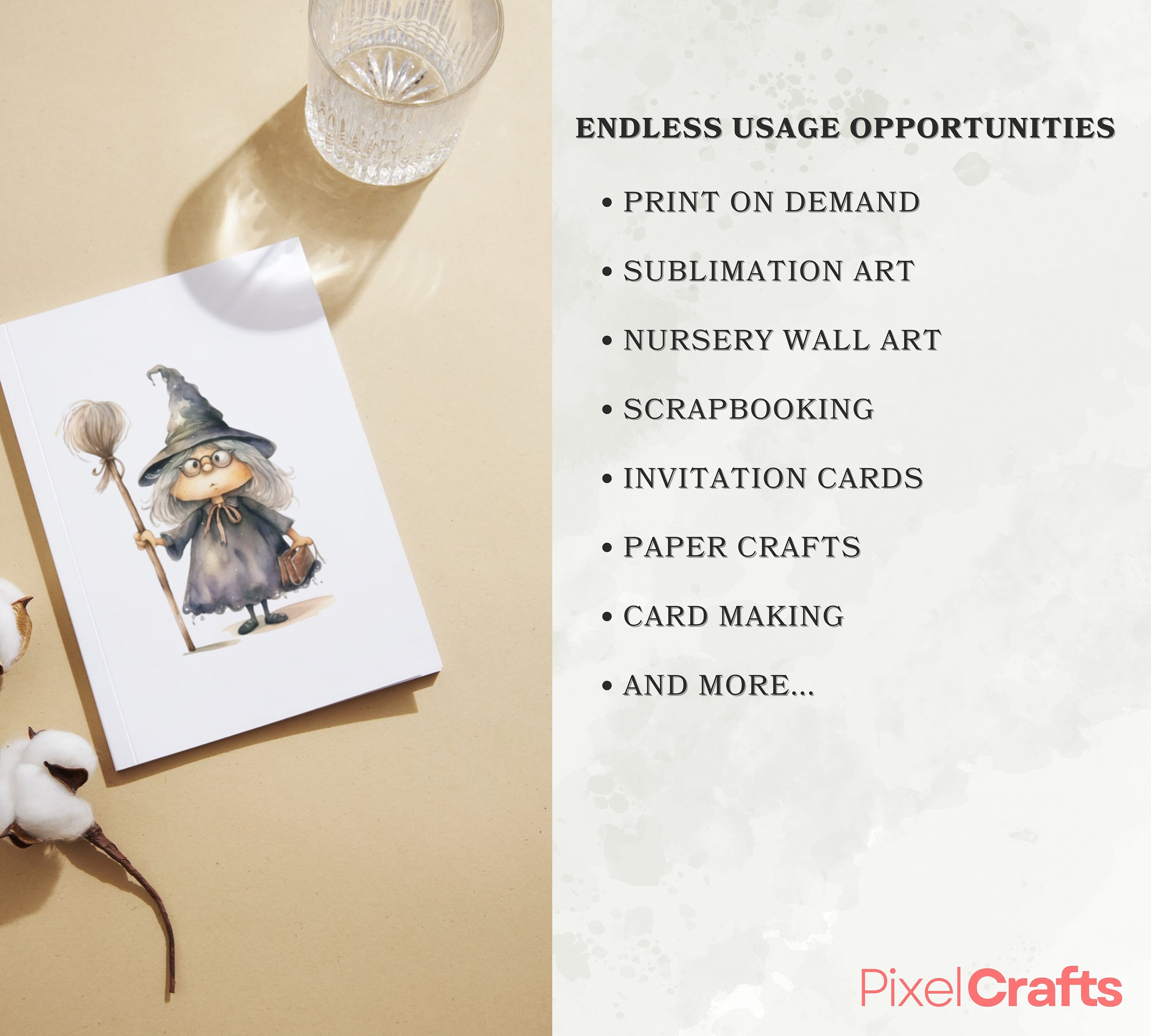 Grumpy Witch Clipart, Magical Clipart, Watercolor Witch Png, Fantasy ...