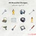 Repair Tools Clipart Bundle, Watercolor Hand Tool Png, Construction ...