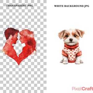 Cute Valentines Clipart Bundle, Valentine Graphics, Romantic Clipart ...