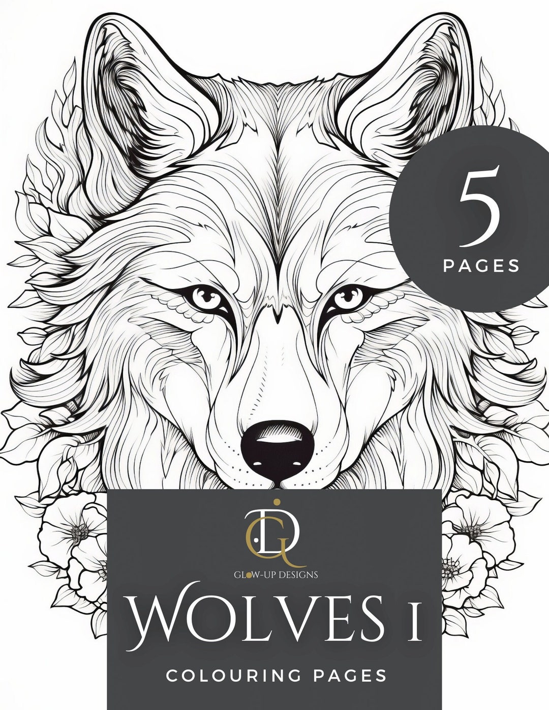 Wolves Colouring Pages - Etsy