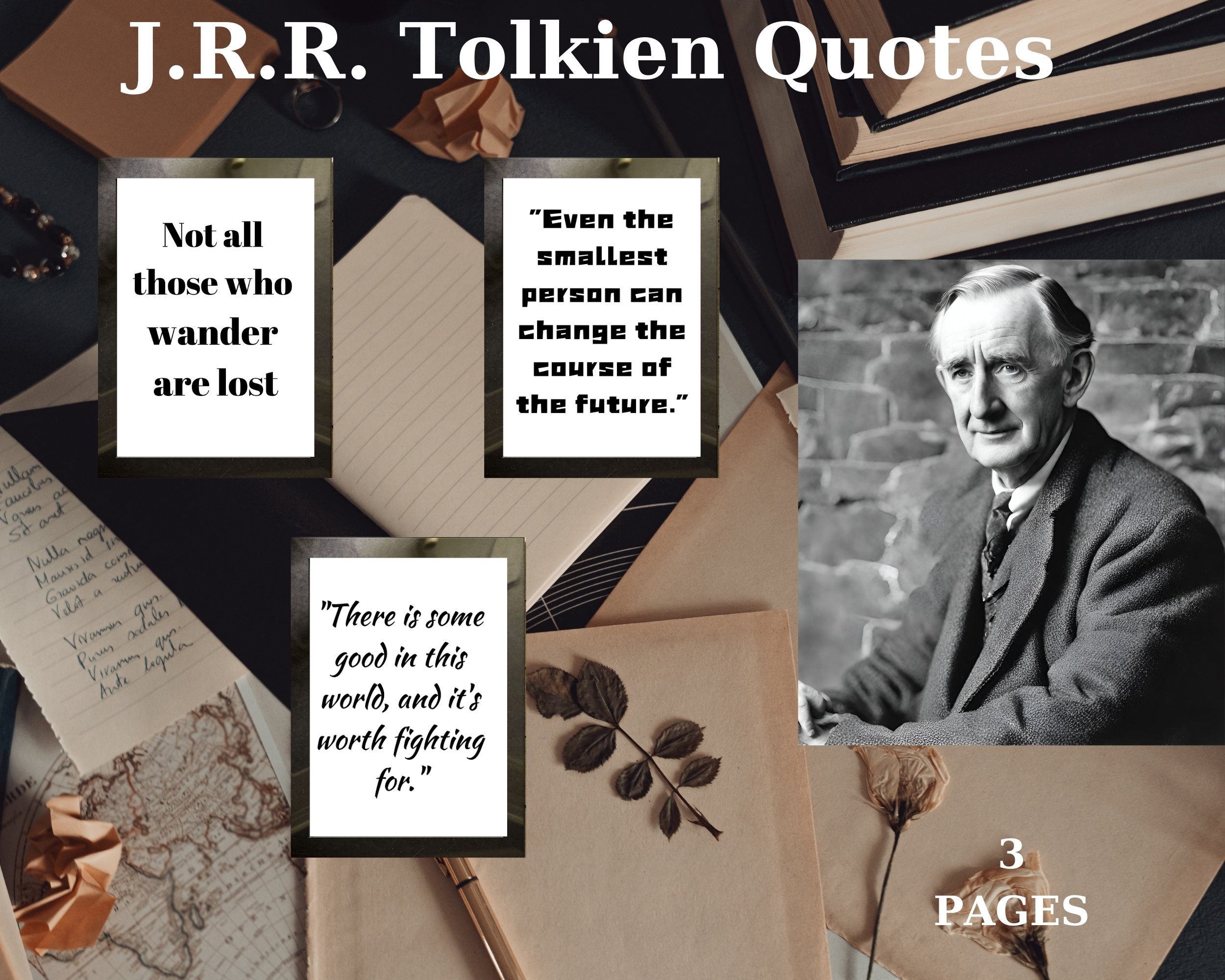 J.R.R. Tolkien Room Decor Digital Art Gym Decor Happiness Poster ...