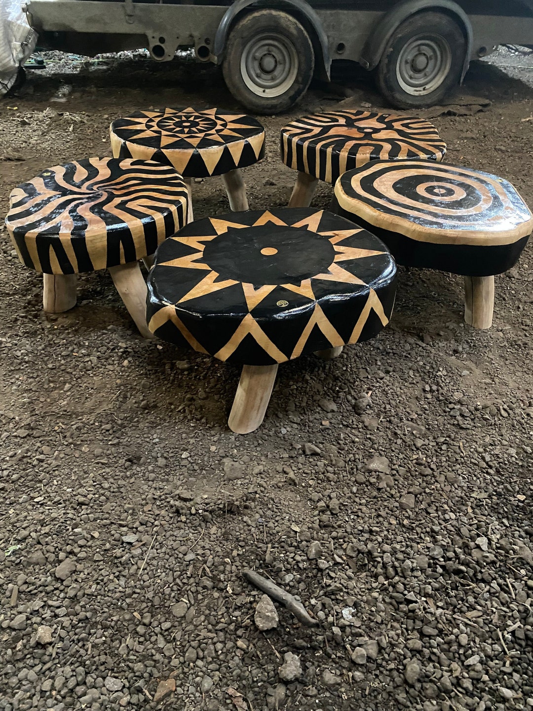 Aztec Designed Solid Wood Coffee Tables - Etsy