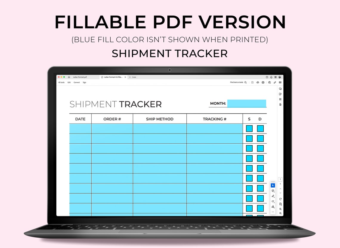 Printable Shipping Tracker, Shipping Log, Shipping Planner, Shipment ...