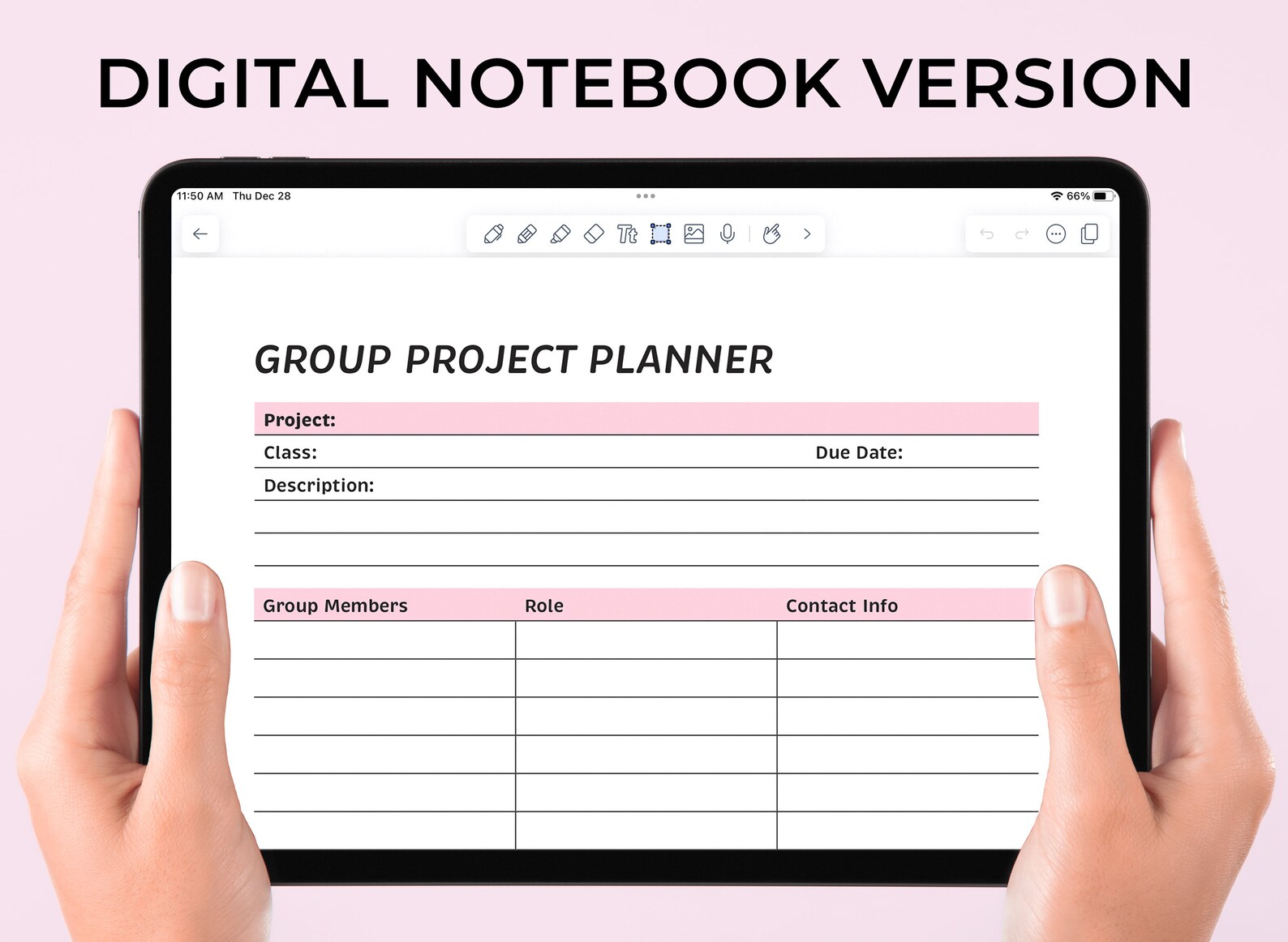 Group Project Planner Template, Student Planner, Student Printable ...