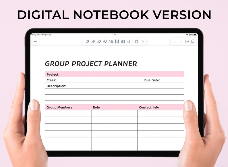 Group Project Planner Template, Student Planner, Student Printable ...