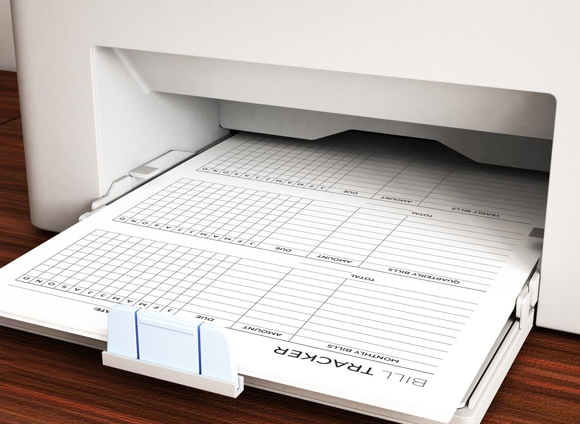 Bill Tracker, Printable & Fillable, Digital Notepad Template, Finance ...