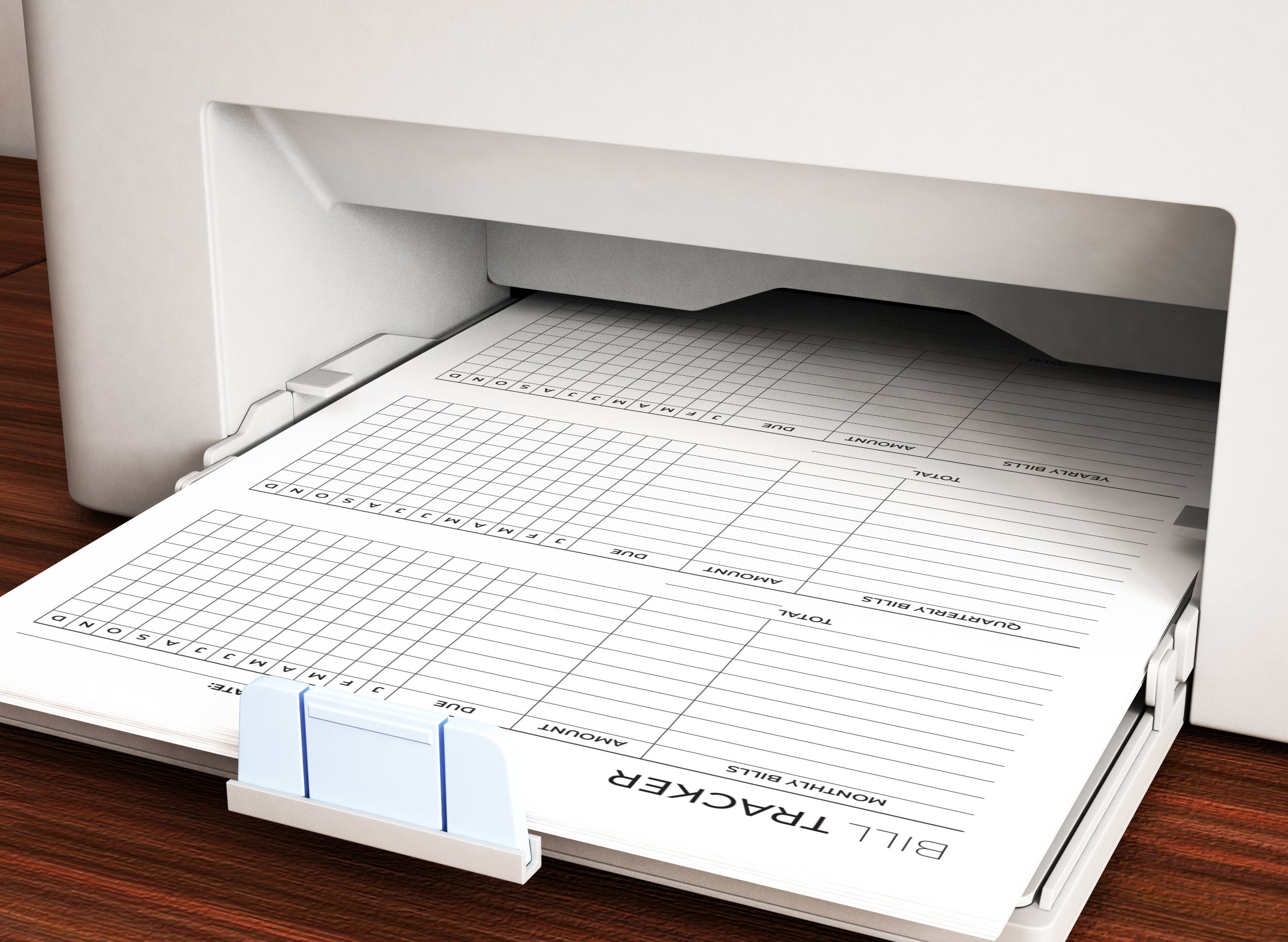 Bill Tracker, Printable & Fillable, Digital Notepad Template, Finance ...