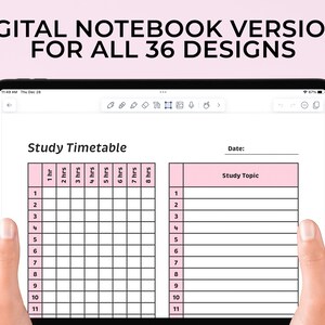 Printable & Fillable Student Planner Bundle, Digital Notepad Bundle ...