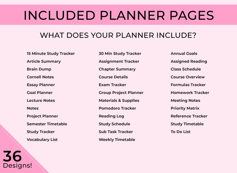 Printable & Fillable Student Planner Bundle, Digital Notepad Bundle ...