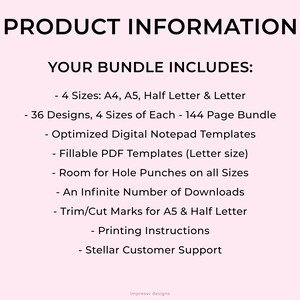 Printable & Fillable Student Planner Bundle, Digital Notepad Bundle ...