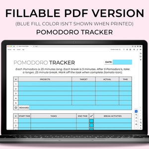 Editable Pomodoro Planner, Pomodoro Timer, Productivity Planner ...