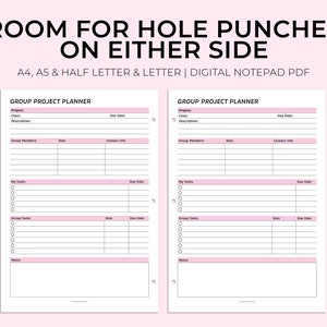 Group Project Planner Template, Student Planner, Student Printable ...