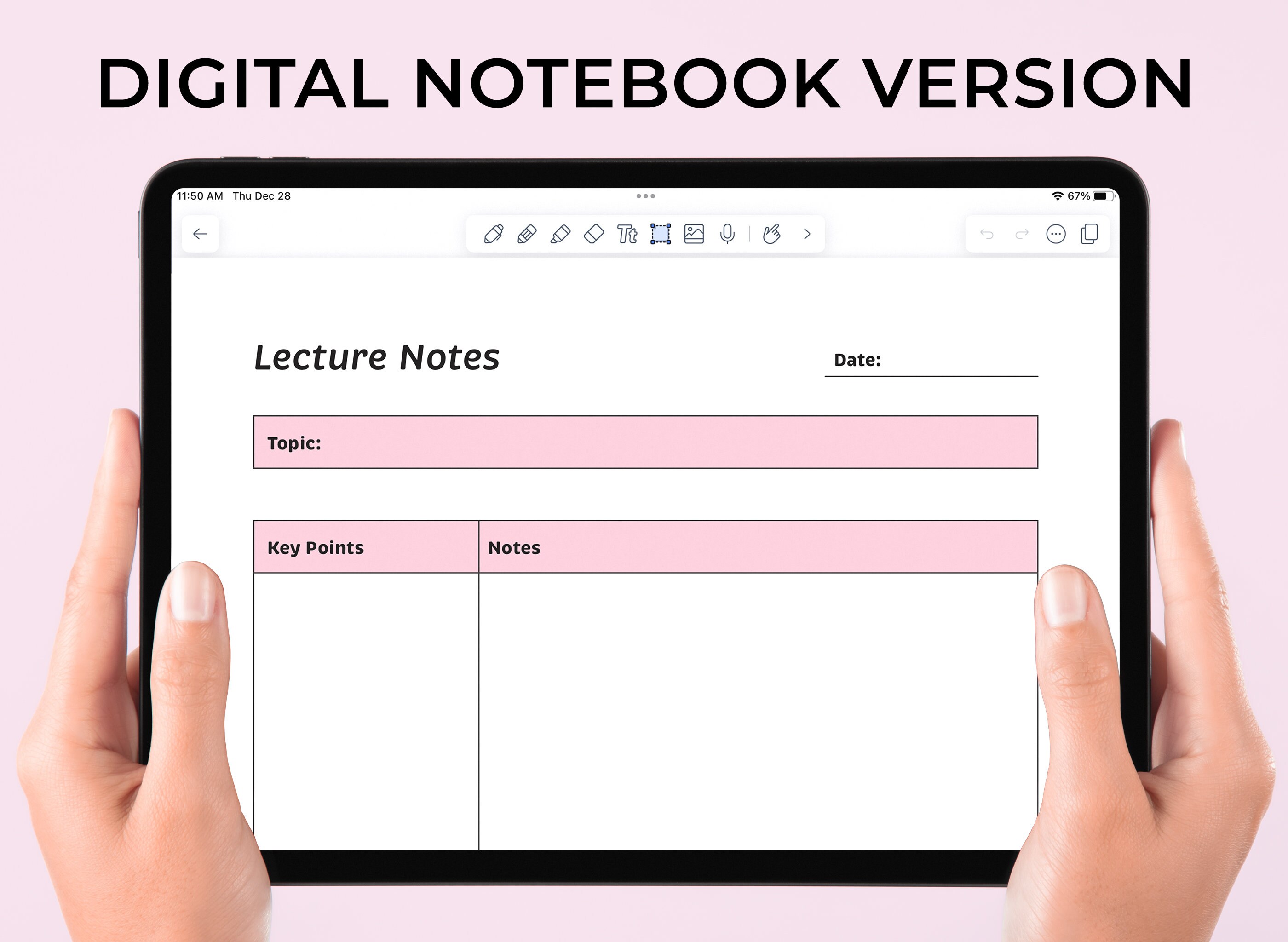 Lecture Notes Planner Template, Student Planner, Student Printable ...