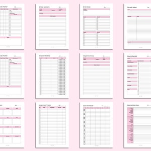 Printable & Fillable Student Planner Bundle, Digital Notepad Bundle ...