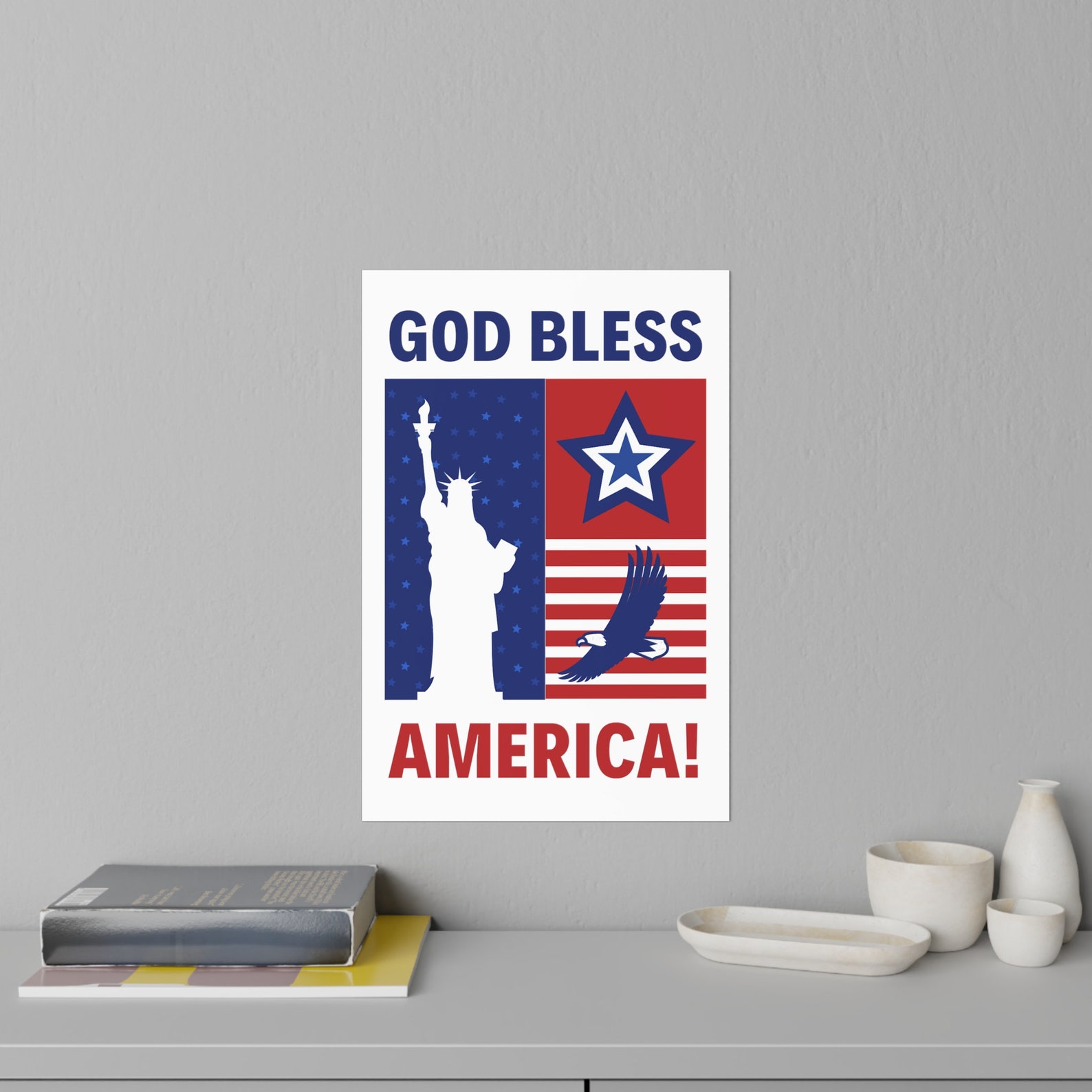 God Bless America Wall Decals - Etsy