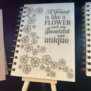 Personalized Journal for Women – Custom Engraved Notebook – Floral Gift ...