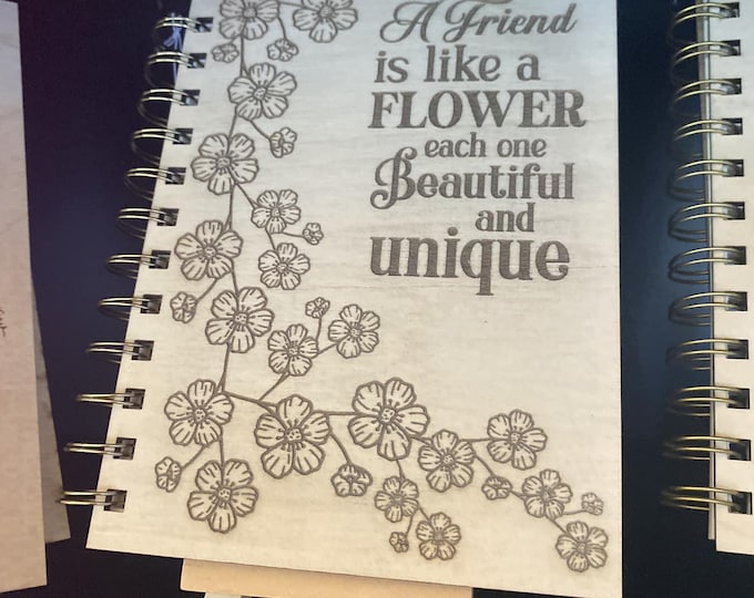 Personalized Wooden Engraved Notebook | Custom Journal With Name ...