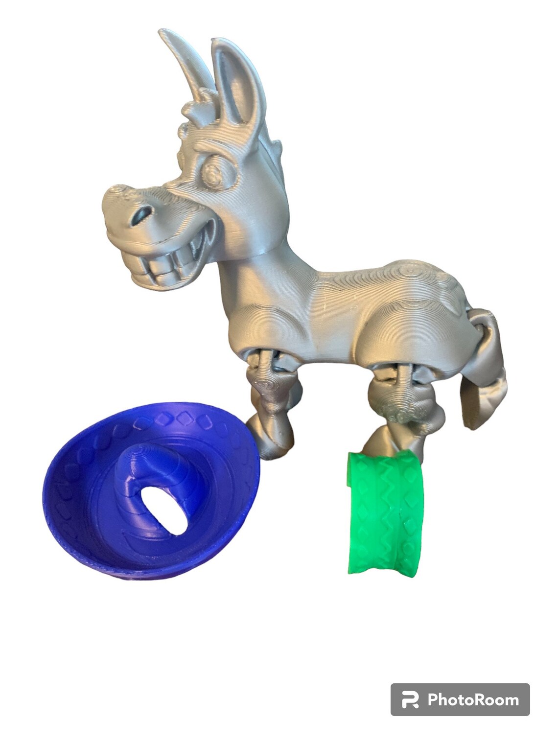 Customizable 3D Printed Donkey With Sombrero and Saddle Unique Toy ...
