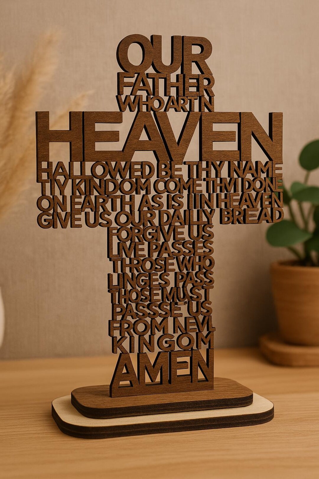 Personalized Lord's Prayer Cross | Religious Home Decor | Christian ...