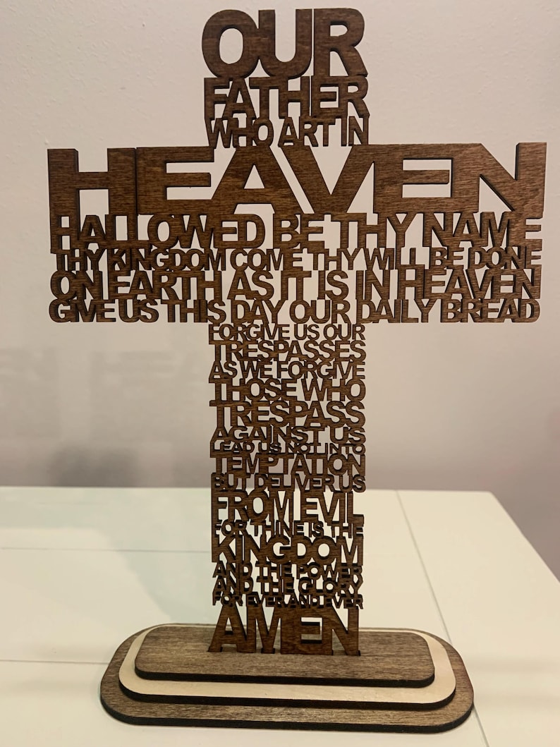Personalized Lord's Prayer Cross | Religious Home Decor | Christian ...