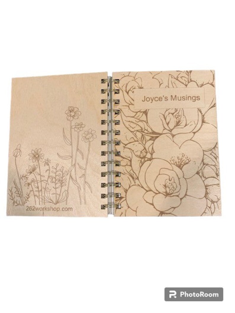 Customizable Wooden Cover Journal Personalized Notebook With 60 Lined ...