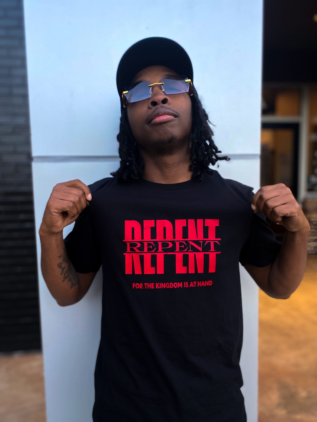 Repent T-shirt (black) - Etsy