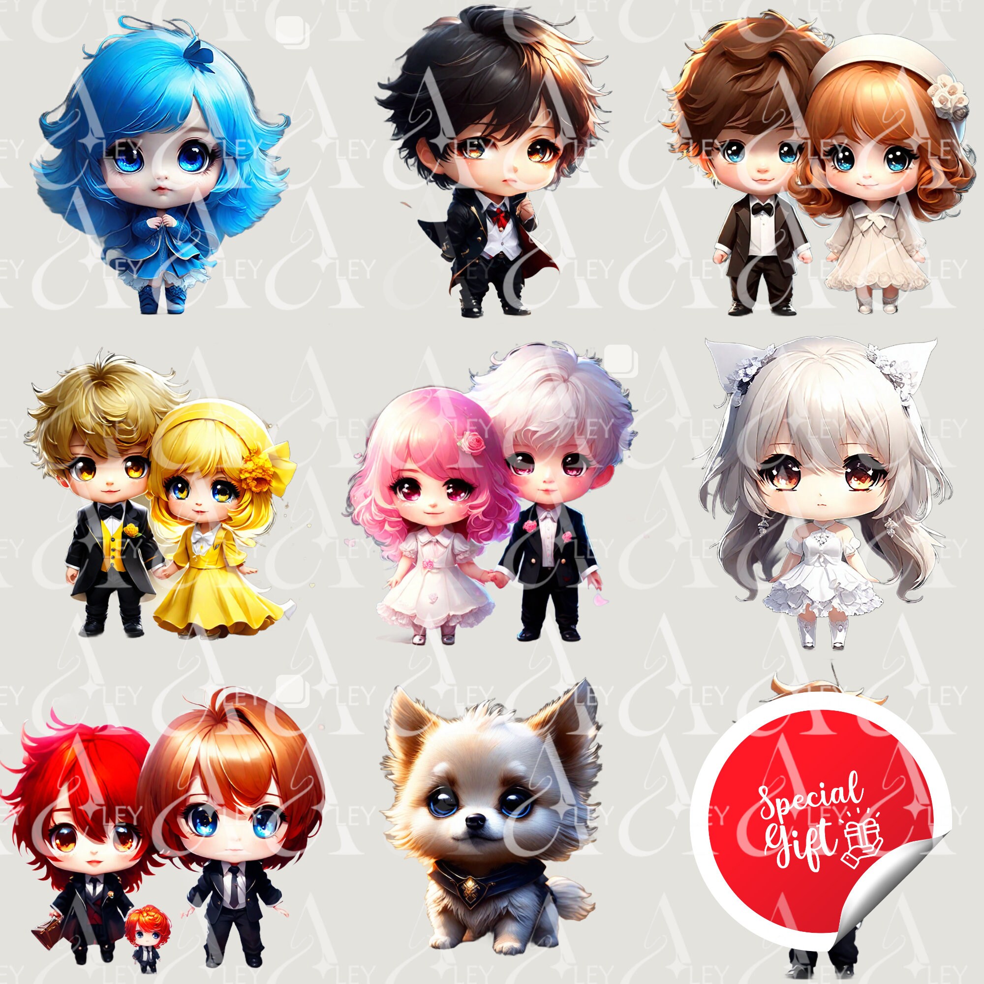 Chibi Clipart, Chibi Family Clipart, High Quality Png Chibi Cute ...