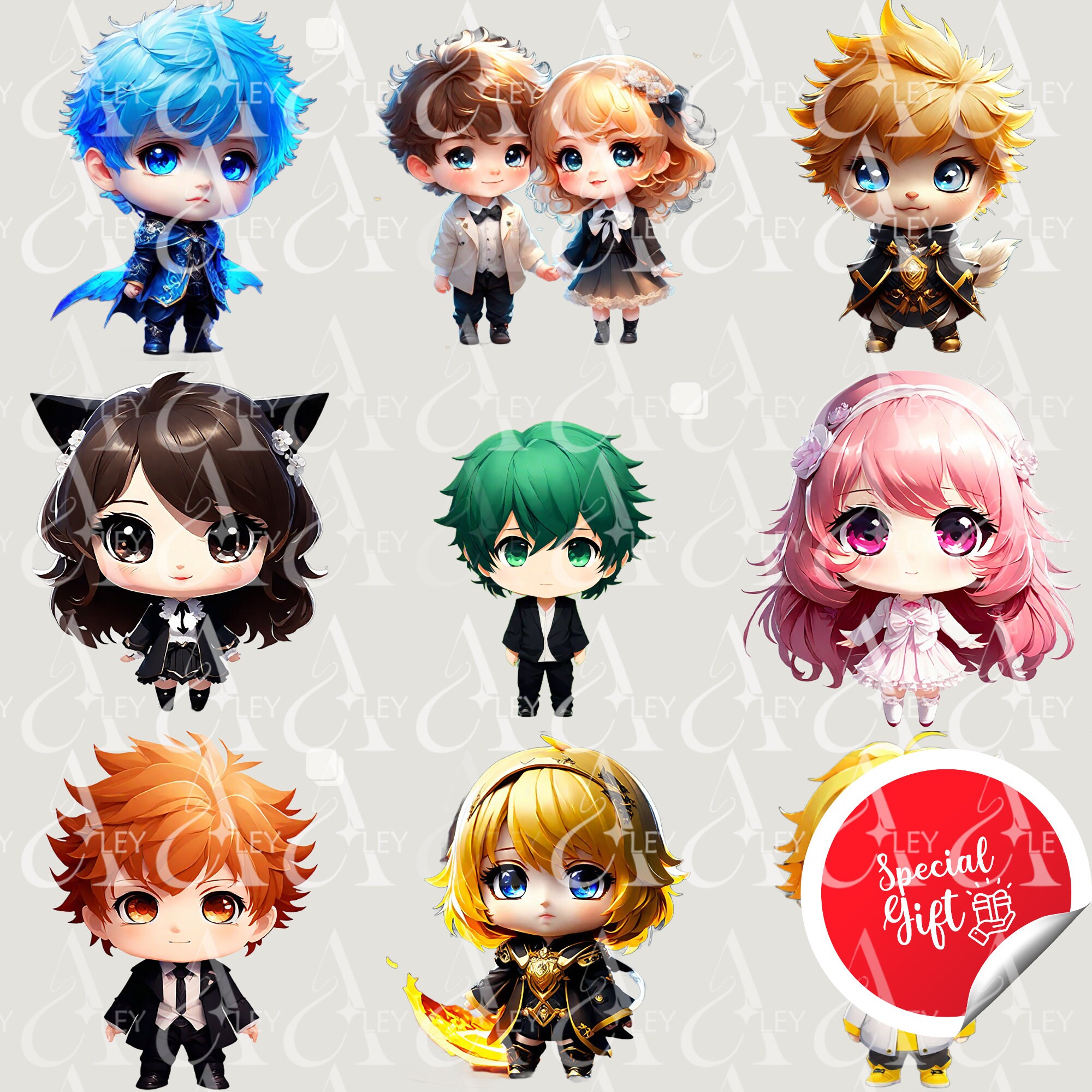 Chibi Clipart, Chibi Family Clipart, High Quality Png Chibi Cute ...