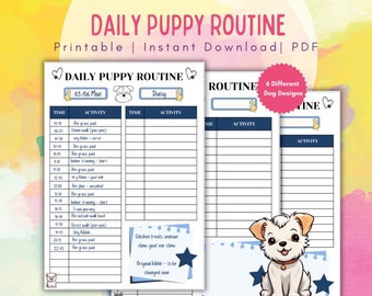 Printable Puppy Routine Daily Meal Training Potty Tracker PDF Puppy ...