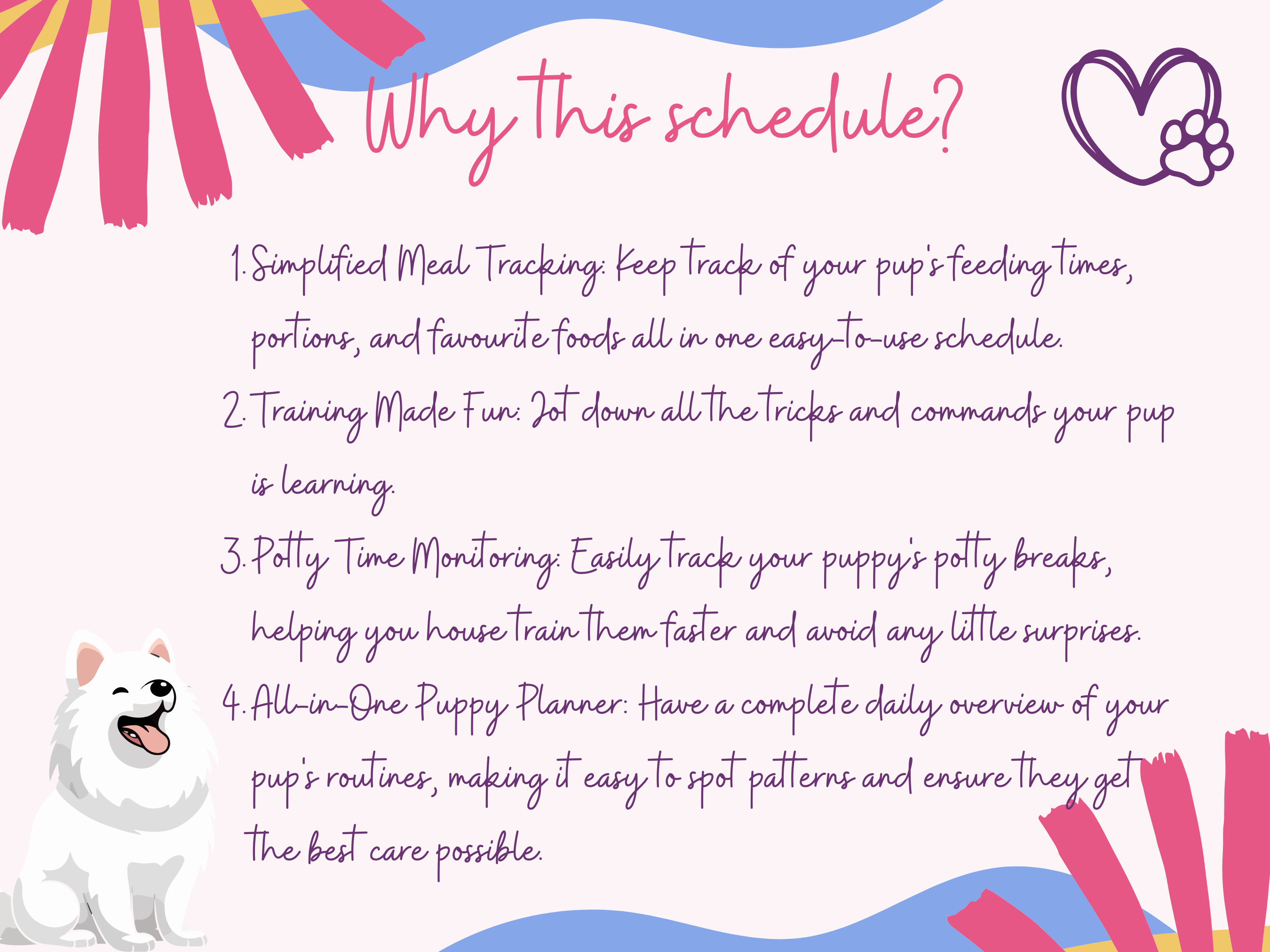 PDF Printable Puppy Schedule Dog Daily Meal Training Potty Tracker ...
