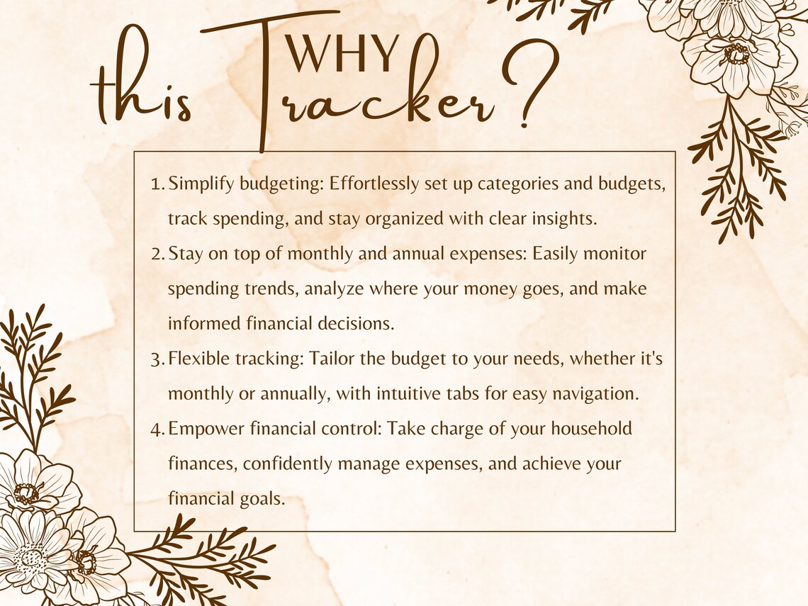 Excel Budget Household Money DIY Planner Annual Expense Tracker Home ...